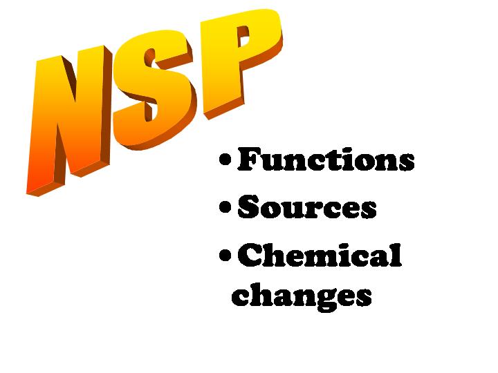 May Food Bless You: Unit 12: Food Commodities (NSP)