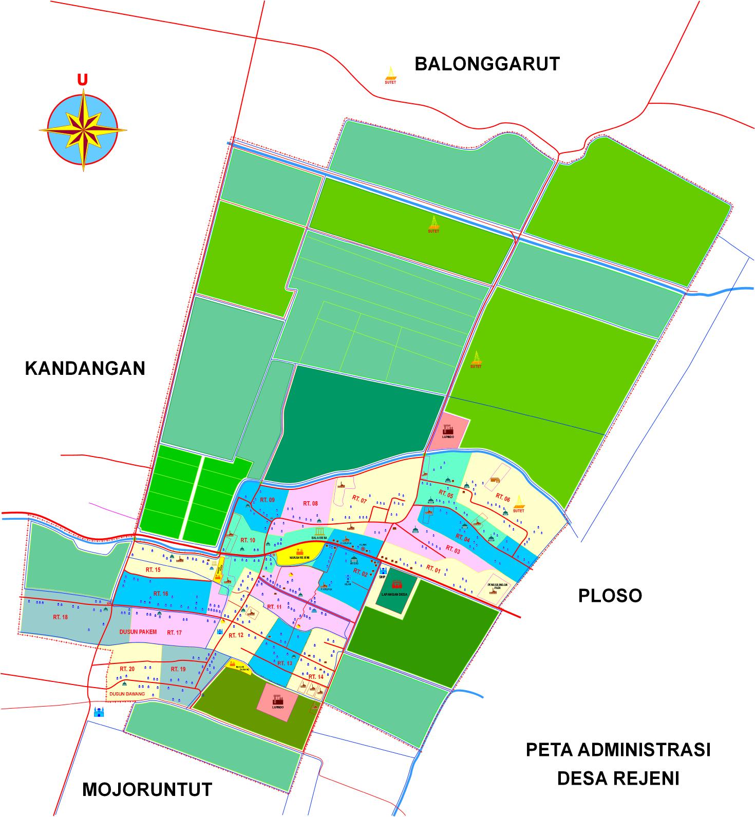 PETA DESA REJENI ~ Desa Rejeni