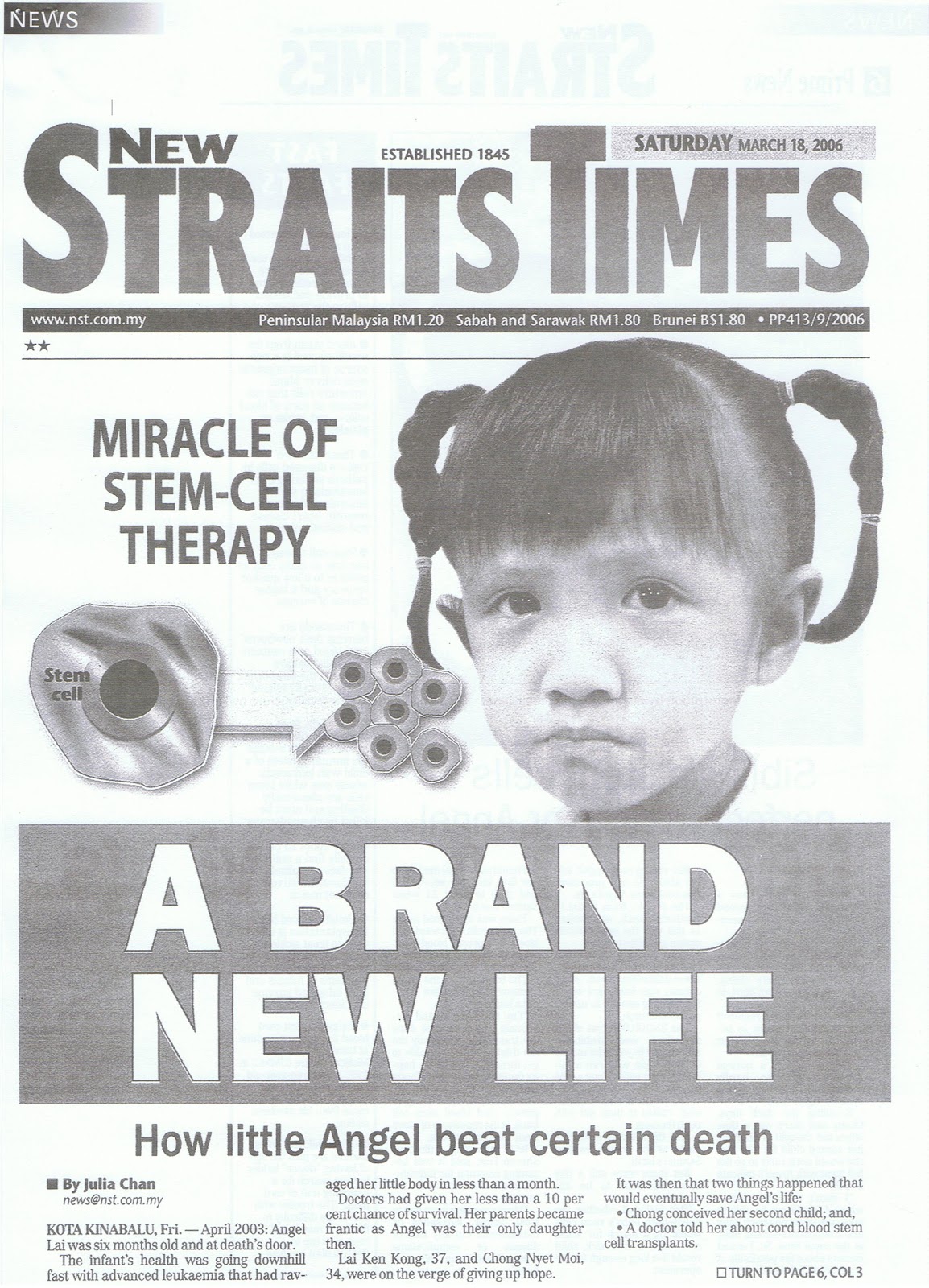 Stem Cell Nutrition: Stem Cells News 干细胞的新闻