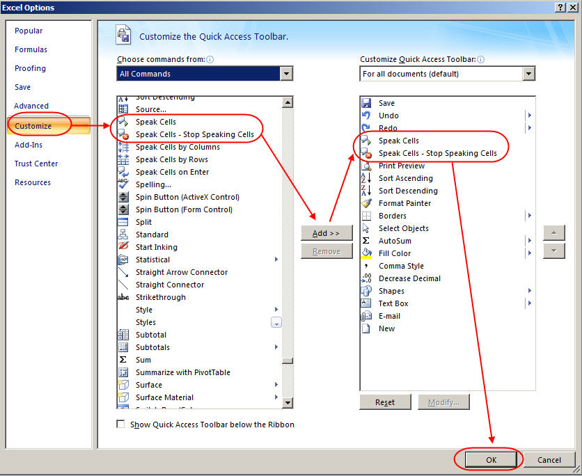SAP Knowledge Sharing: Text-to-Speech dengan MS Excel 2007 (Speak Cells)