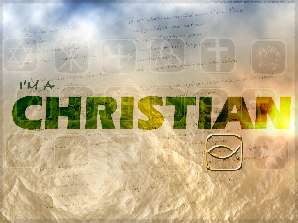 Christian-Wallpaper: I am a Christian , 1024 x 768 ( English )