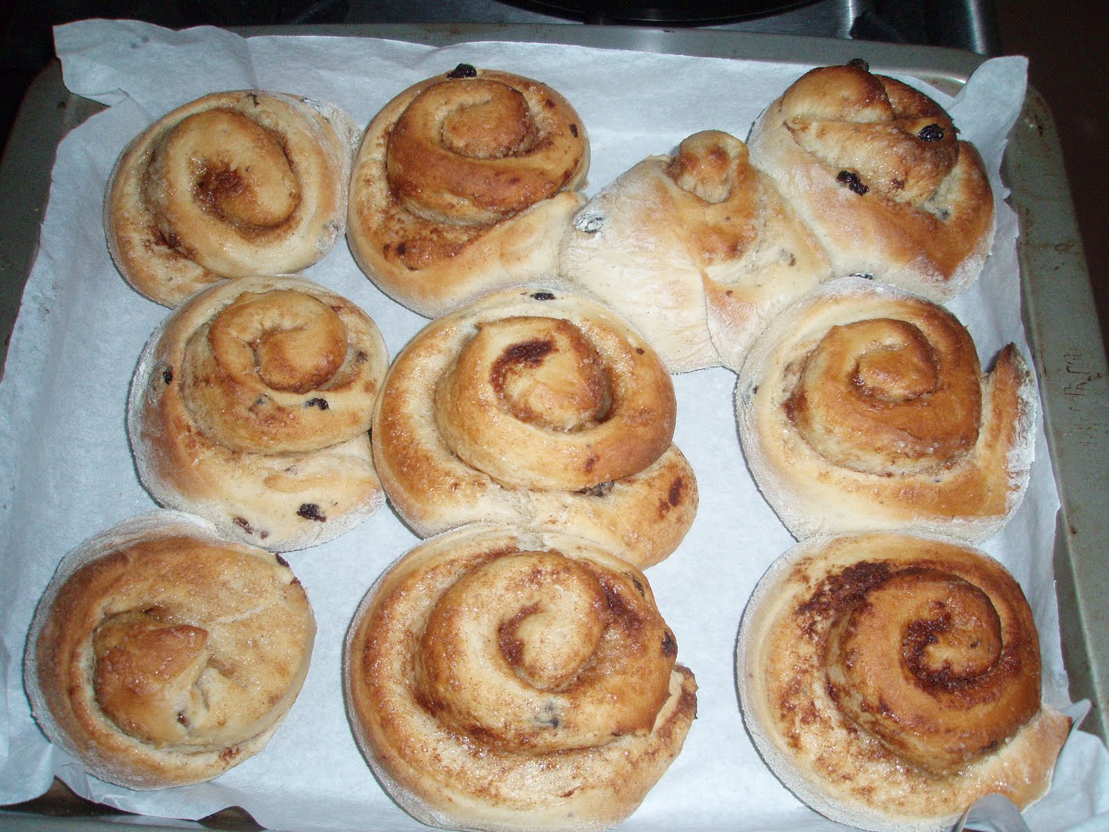 A Cake A Day!: Cinnamon & sultana snail rolls