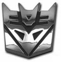 Emblems: Chrome Transformers Emblem 3" x 3" (7cm)