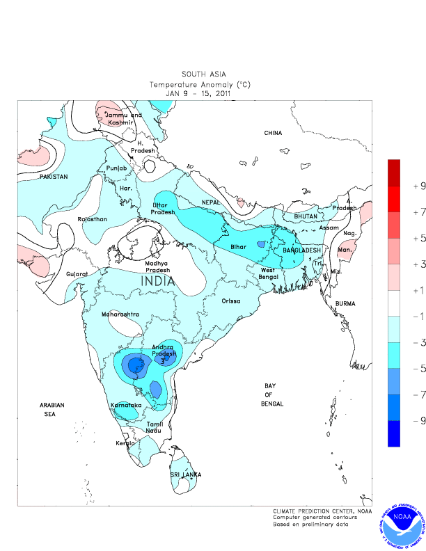Cold wave in north India, toll 39