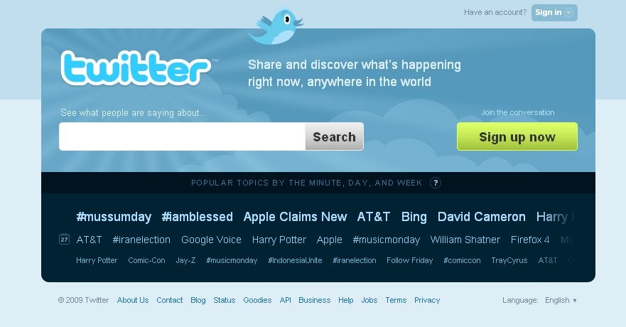 Erica's Random Blog: Twitter Launches New Homepage