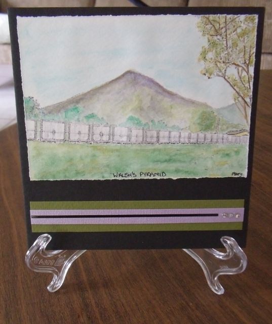 MerryMade Crafts etc ...: Watercolour of Walsh's Pyramid Gordonvale