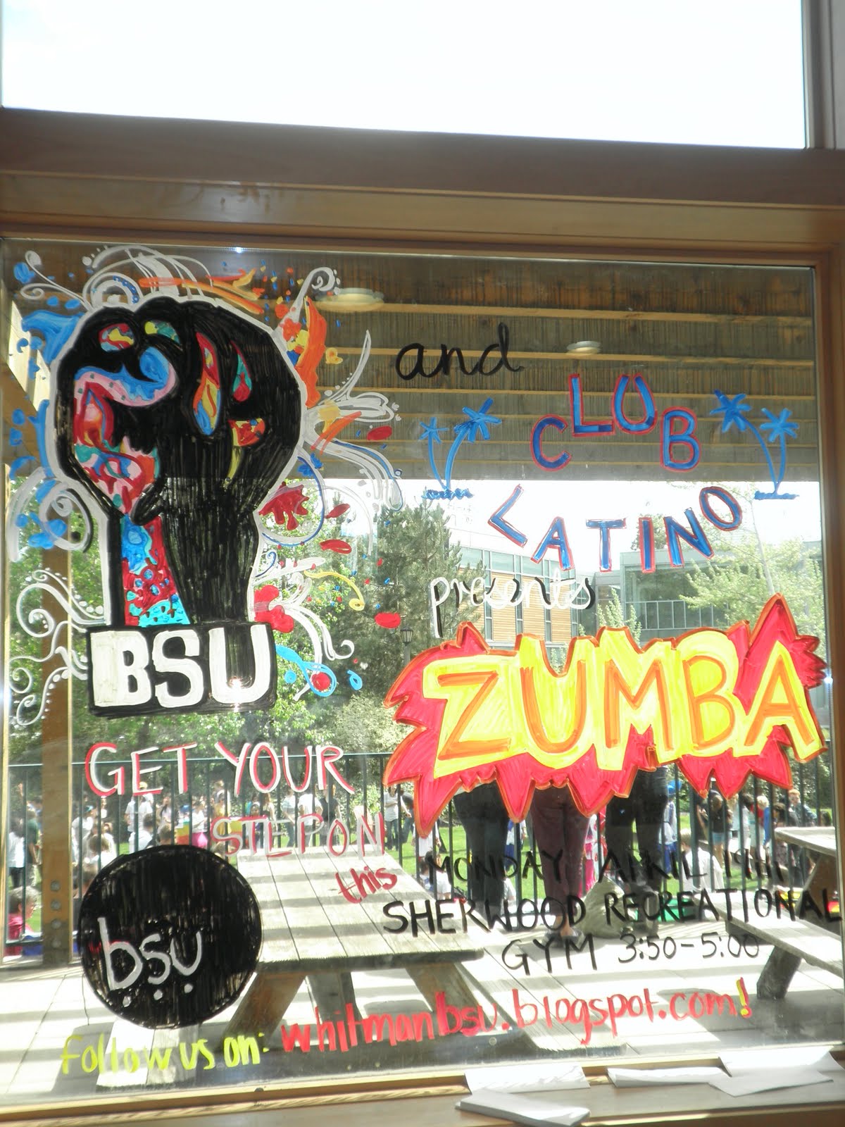 Whitman Black Student Union: Window Decorating Contest and Zumba!