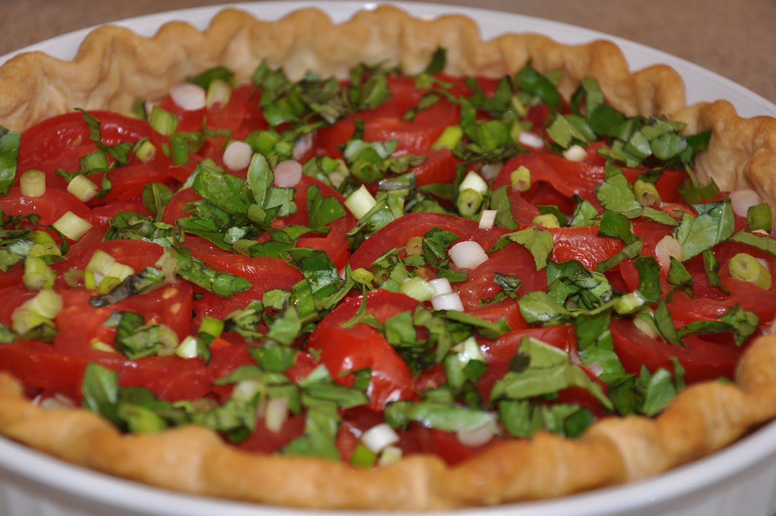 The Changeable Table: Tomato Basil Pie