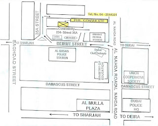 Pinoy Around the World: Location Map of Philippines Consulate in Dubai, UAE