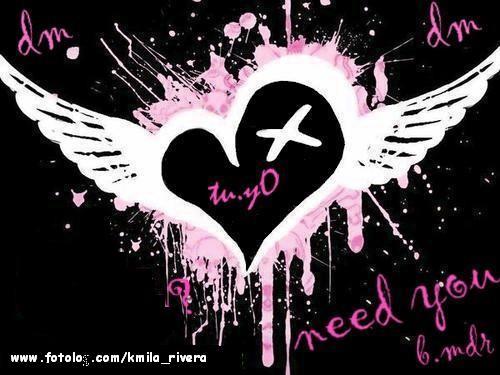 Corazones emos love - Imagui