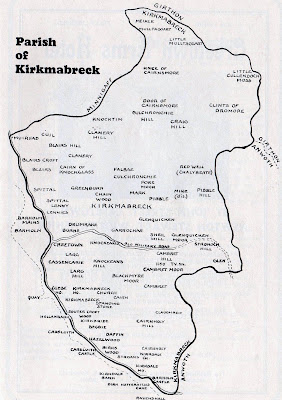 Hughan Genealogy: Parish map of Kirkmabreck, Scotland