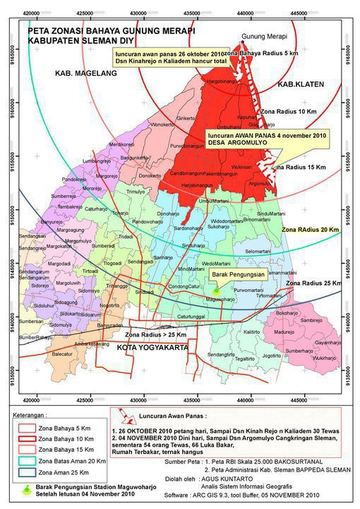 INDONESIAN NEWSPAPERS: = PETA ZONA BAHAYA GUNUNG MERAPI
