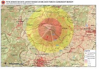 DAERAH ISTIMEWA YOGYAKARTA: = PETA ZONASI BAHAYA ( JARAK RADIUS 20 KM ...