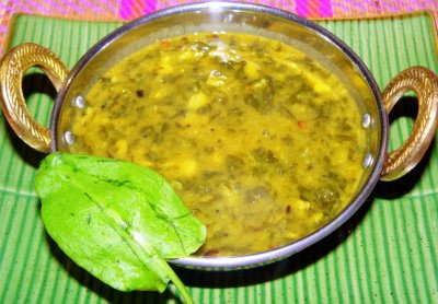 Amma Cheppindi: Chukka Kura Pappu/ Sorrel Spinach Dal