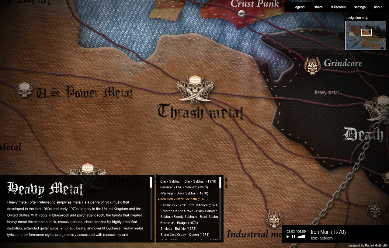 Material informática: Map of Metal / El mapa del Metal
