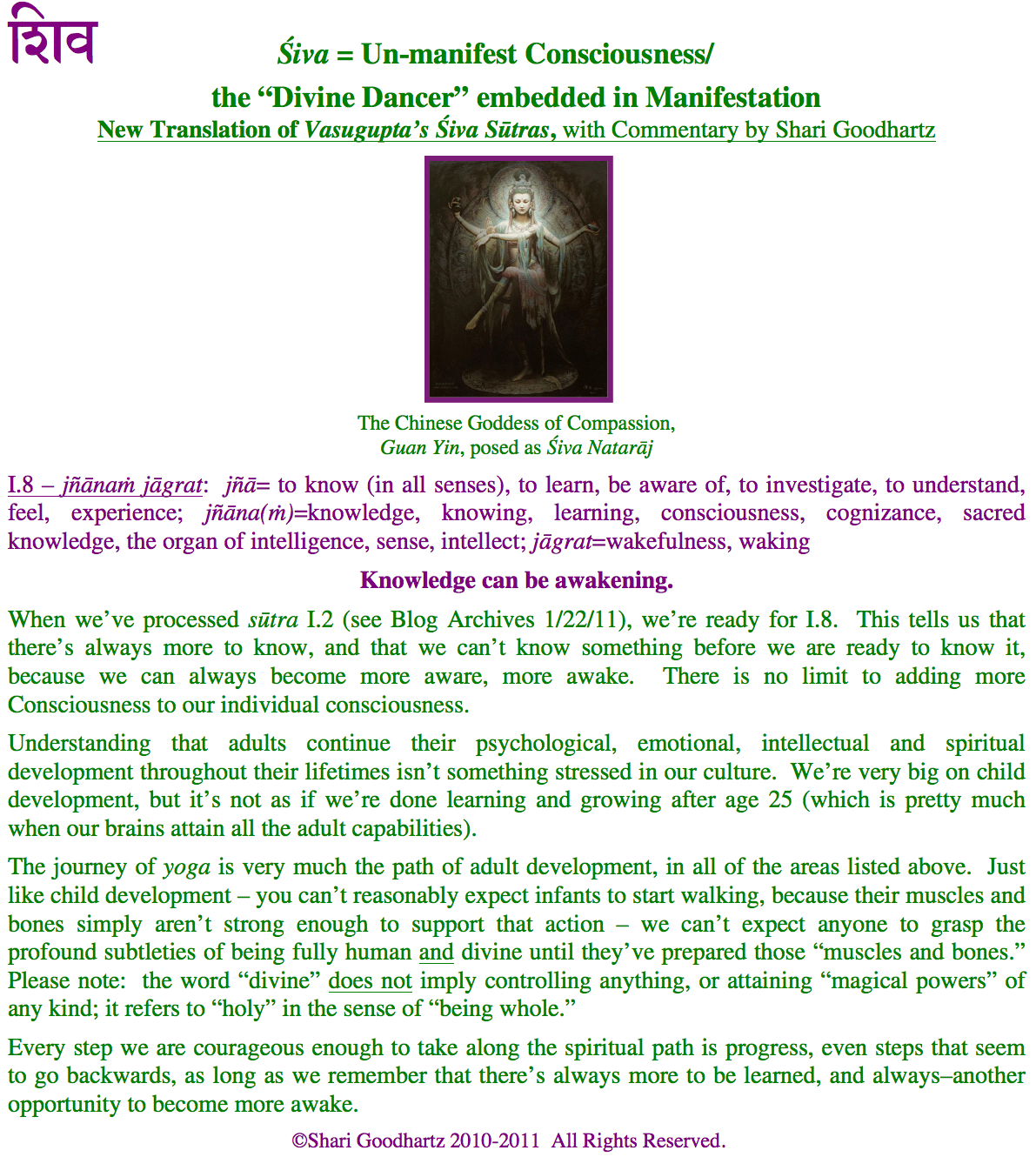 Shiva Sutras I.8 - More on Knowledge and Knowing... | shrishari blog