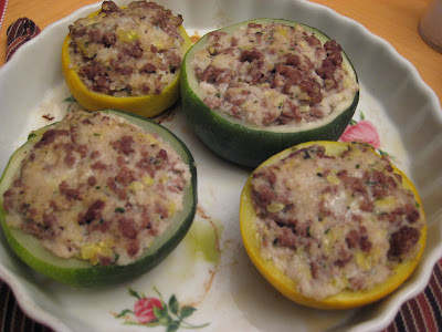 "So what are you making for dinner?": Stuffed Eight Ball Zucchini