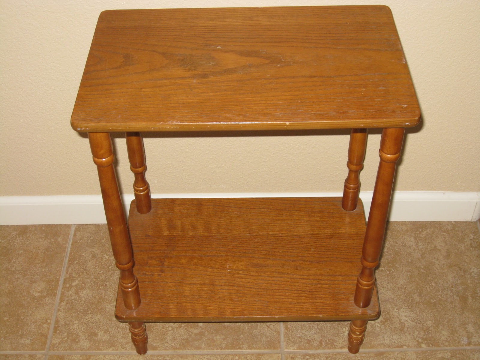 End Table Transformation- Look What I Made - A Thrifty Mom