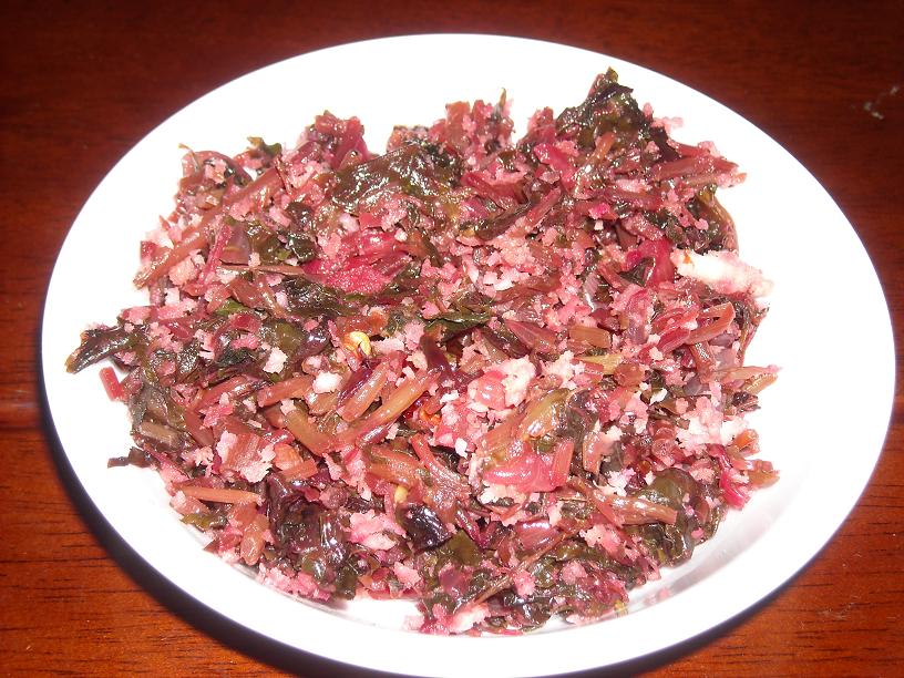 AMU'S RECIPES: Lal Mathachi Bhaaji