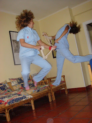 JUMPING PICTURES: JUMPING-FIGHTER: Two nurses fight using every medical ...
