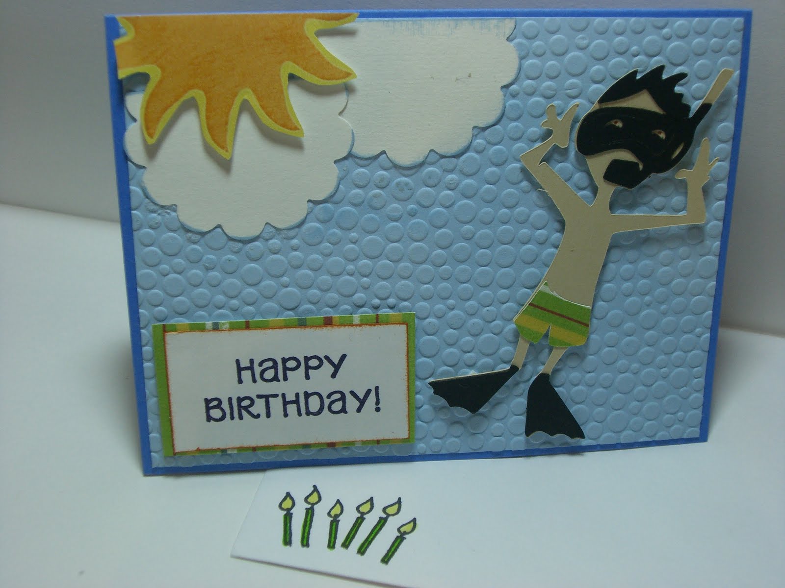 PinkBlingCrafter: ***Scuba Diver Birthday Card***