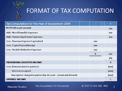 PARTNERSHIP TAX COMPUTATION