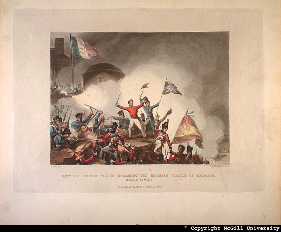 Badajoz 1811-1812: General Sir Thomas Picton storming the Moorish ...