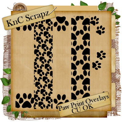 KnC Scrapz: Paw Print Overlay Freebie!!!!! CU Ok!!!!!
