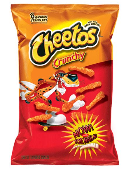 Visual Design & Illustration: Cheetos with toe nails