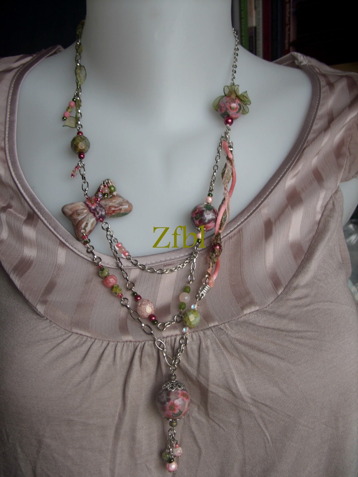 J'imaJINe: Vieux rose-kaki :sautoirs et colliers ...