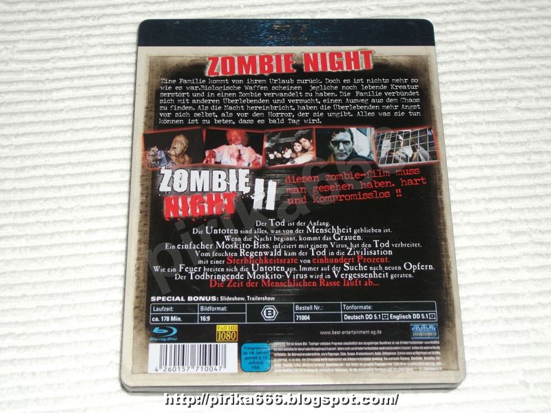 pirika's DVD collection: Zombie Night I and II Blu-ray Steelbook
