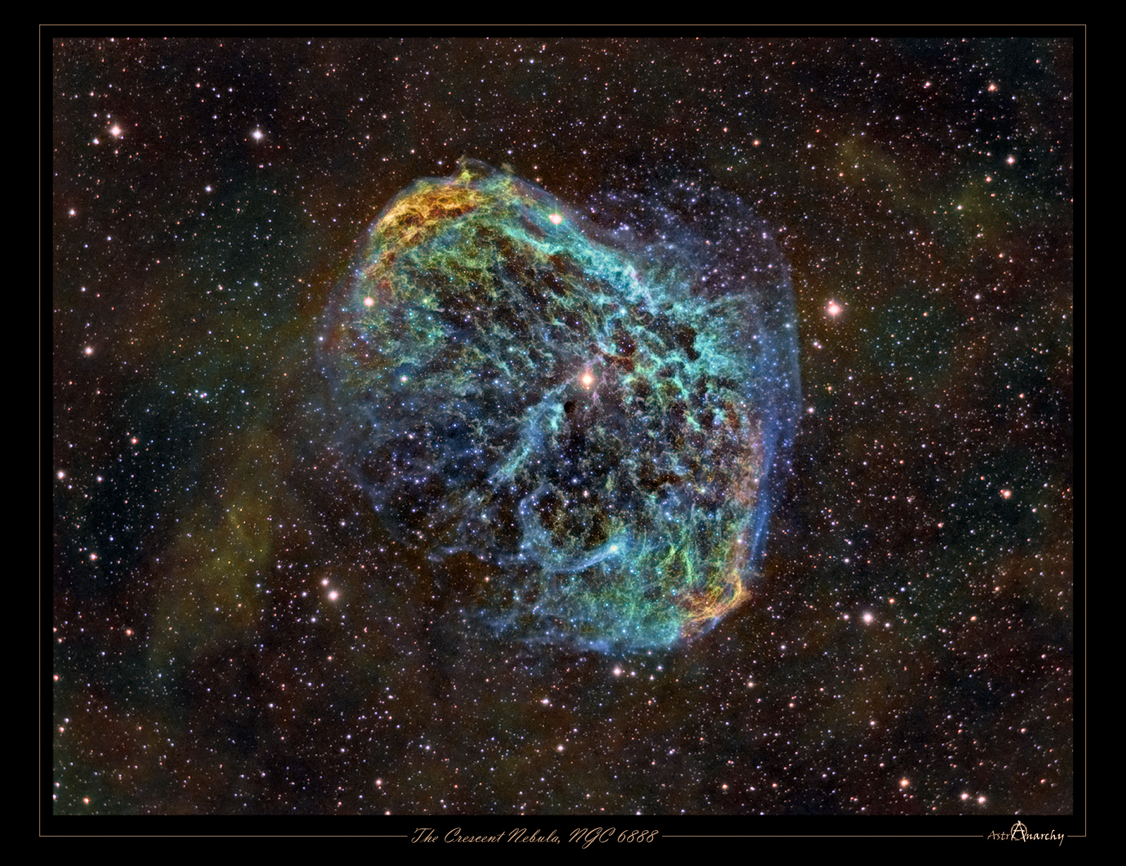 Astro Anarchy: NGC 6888, the "Crescent Nebula" reprocessed