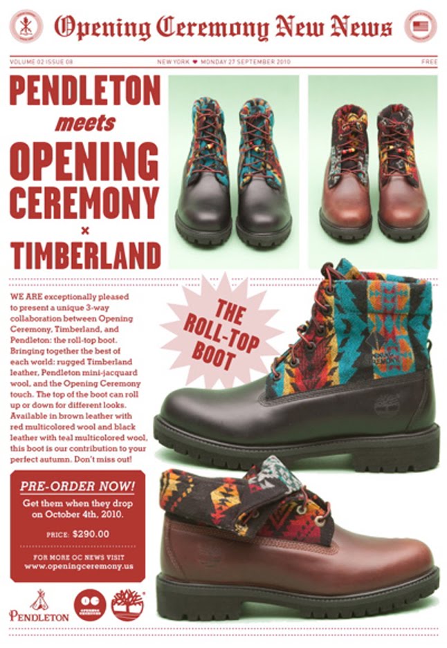 WEAR DIFFERENT: Pendleton meets Opening Ceremony x Timberland