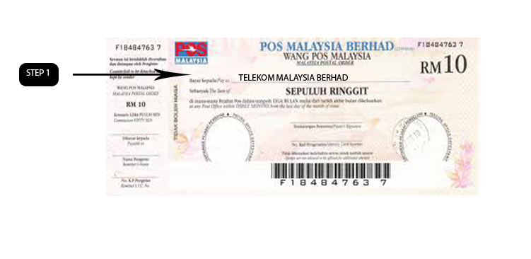 ANK Collection Centre (M) Sdn Bhd - (805745-W): Contoh Kiriman Wang Pos