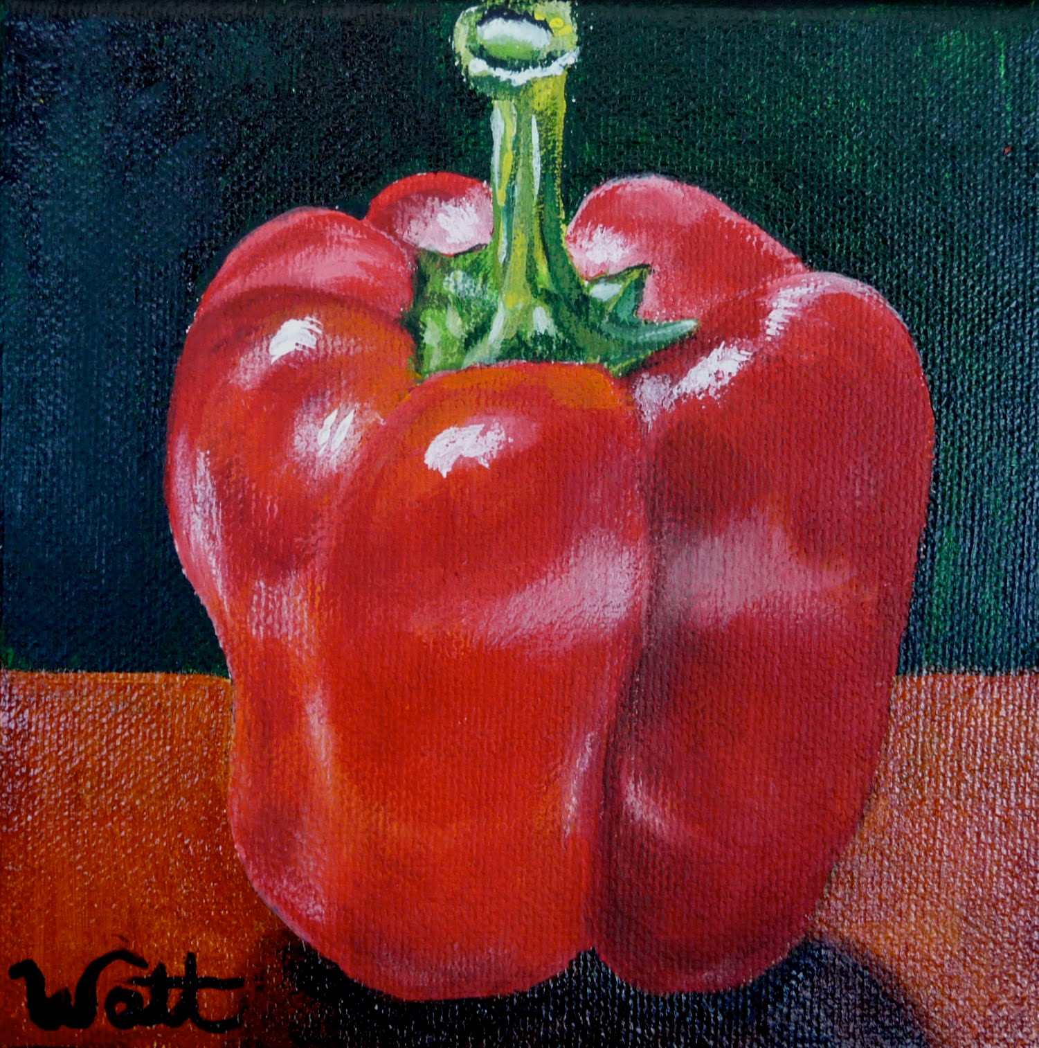 Tammy Watt - Daily Paintings: Red Bell Pepper