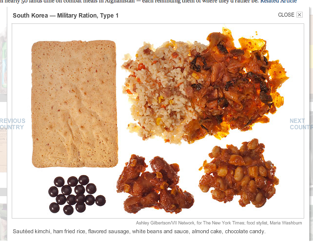 My Two Homes Military Army Rations via the NYT