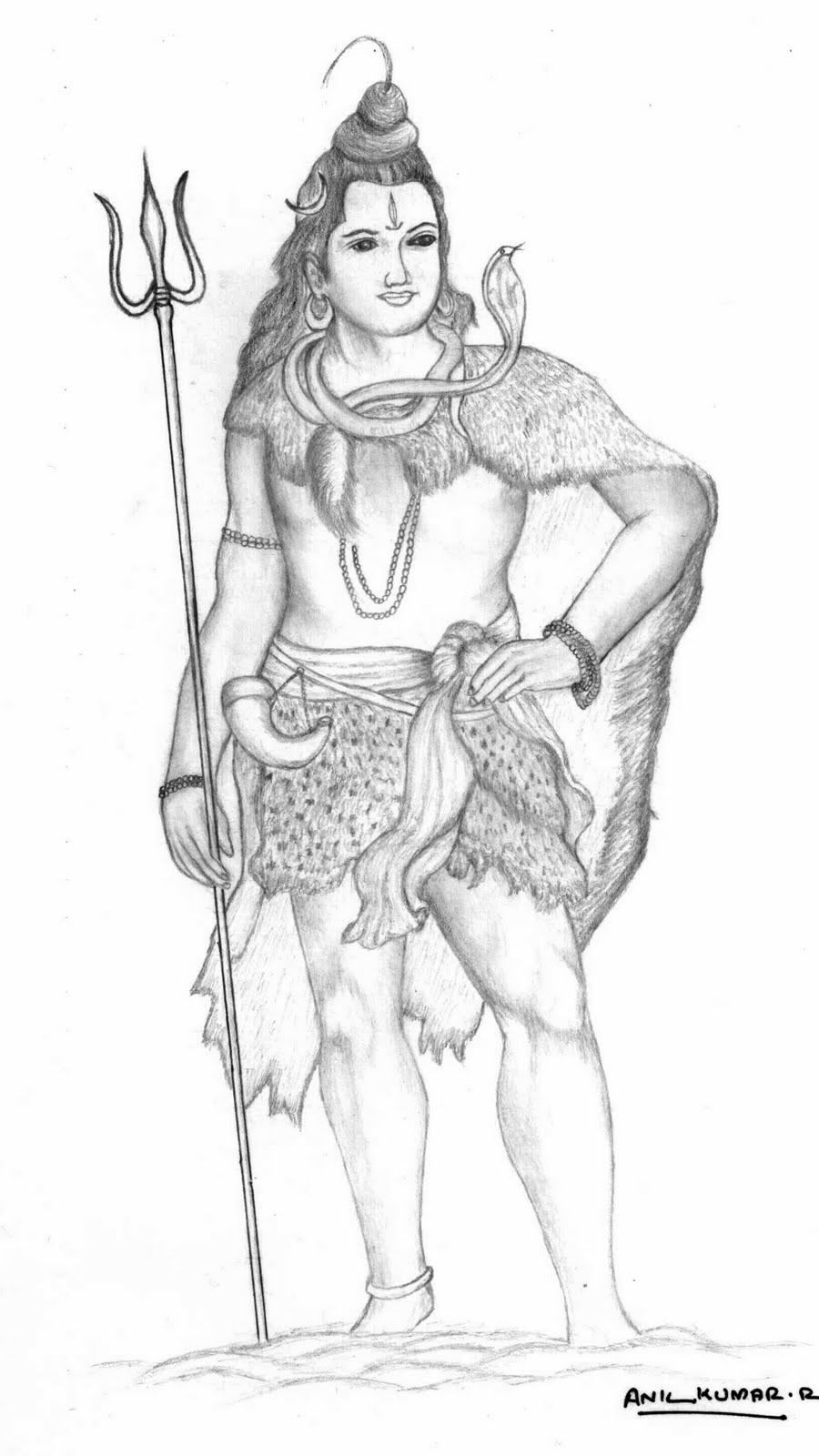 Shiva Parvathi - Free Colouring Pages