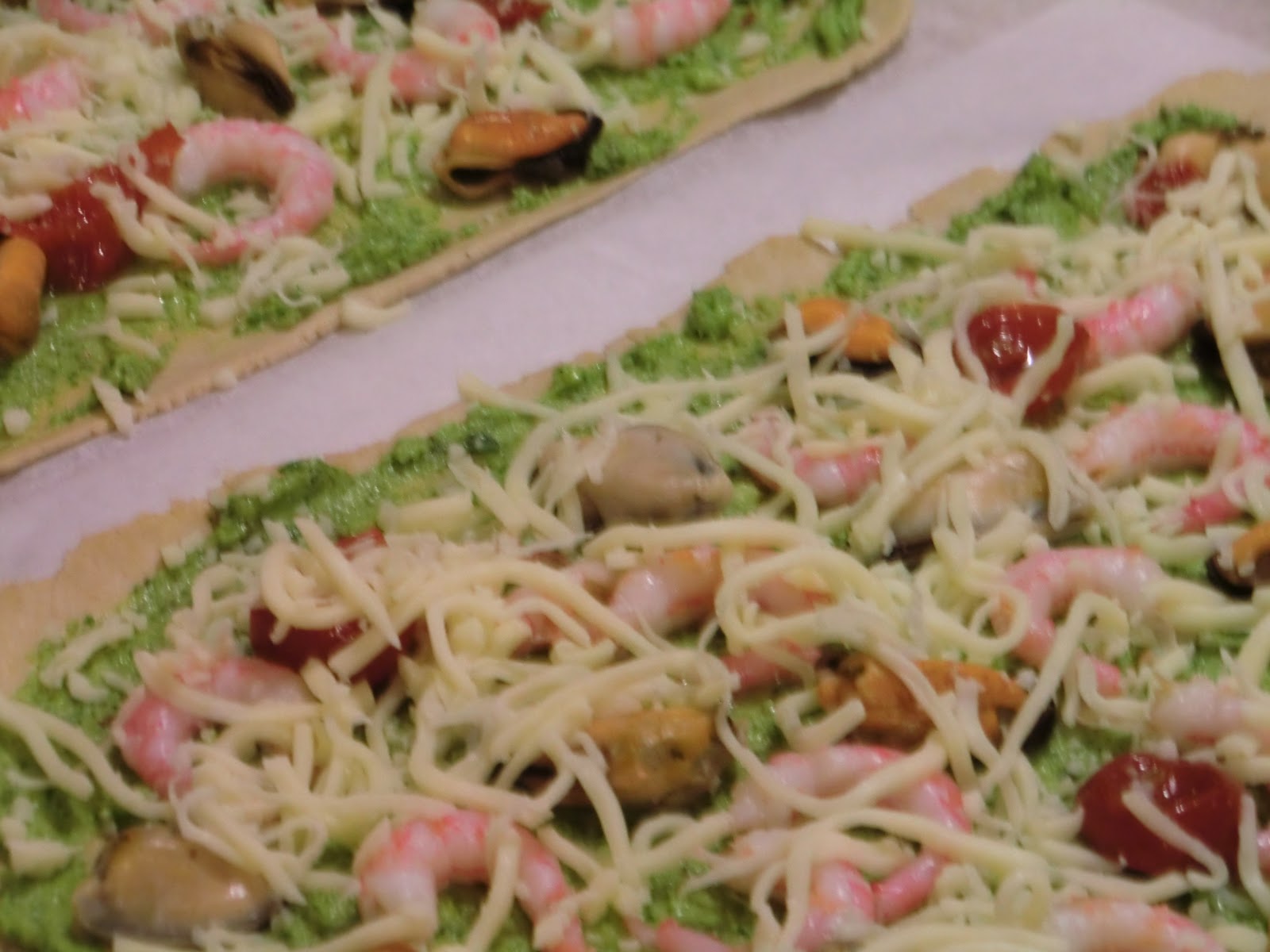 Kjerstis mat och prat: Glutenfri pizza med ärtskottspesto, räkor ...