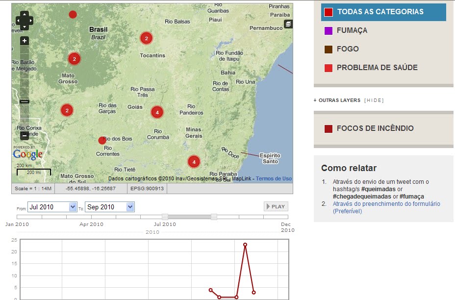 Mapa Ambiental: Monitoramento de Queimadas