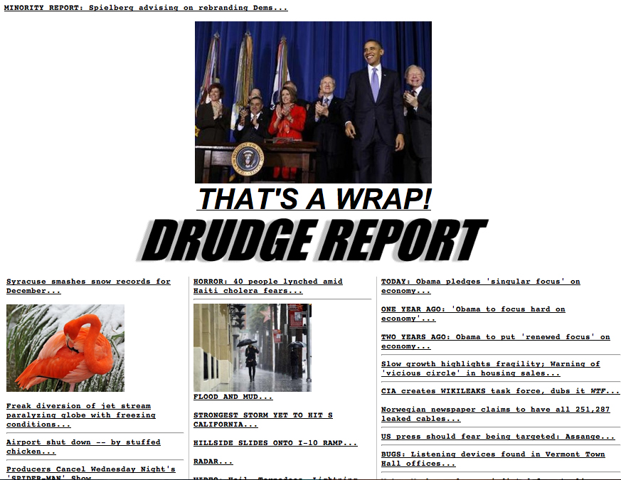 Broadway Carl: Today's Drudge Headlines...