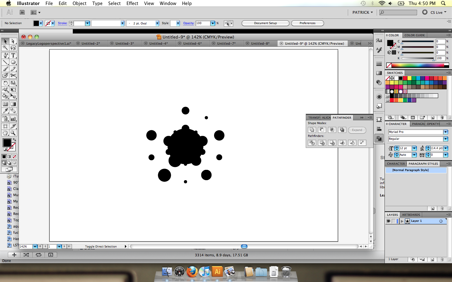 Patrick Drake's graphic process: DOTS DOTS DOTS