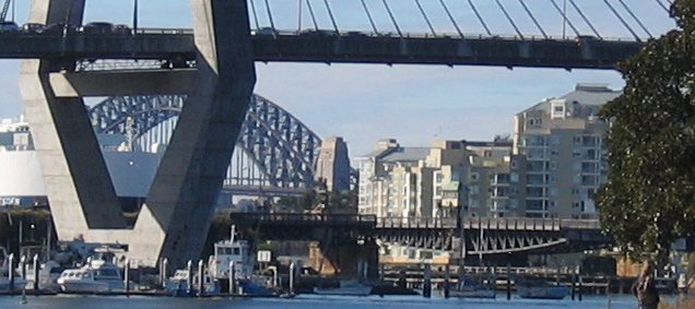 Sydney Daily Photo: Three Bridges and Bicentennial Park, Glebe Point