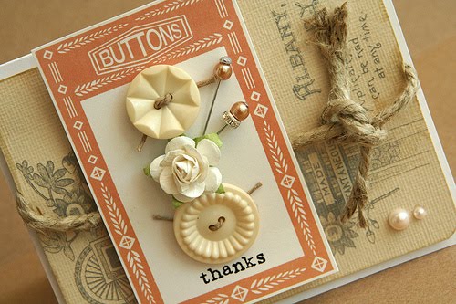 jbs inspiration: Button Thanks Card by Danielle Flanders