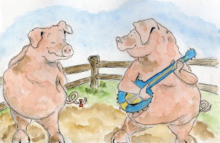 Michelle Henninger: Dueling Banjo Pigs II - Swain Swine: the Porcine ...