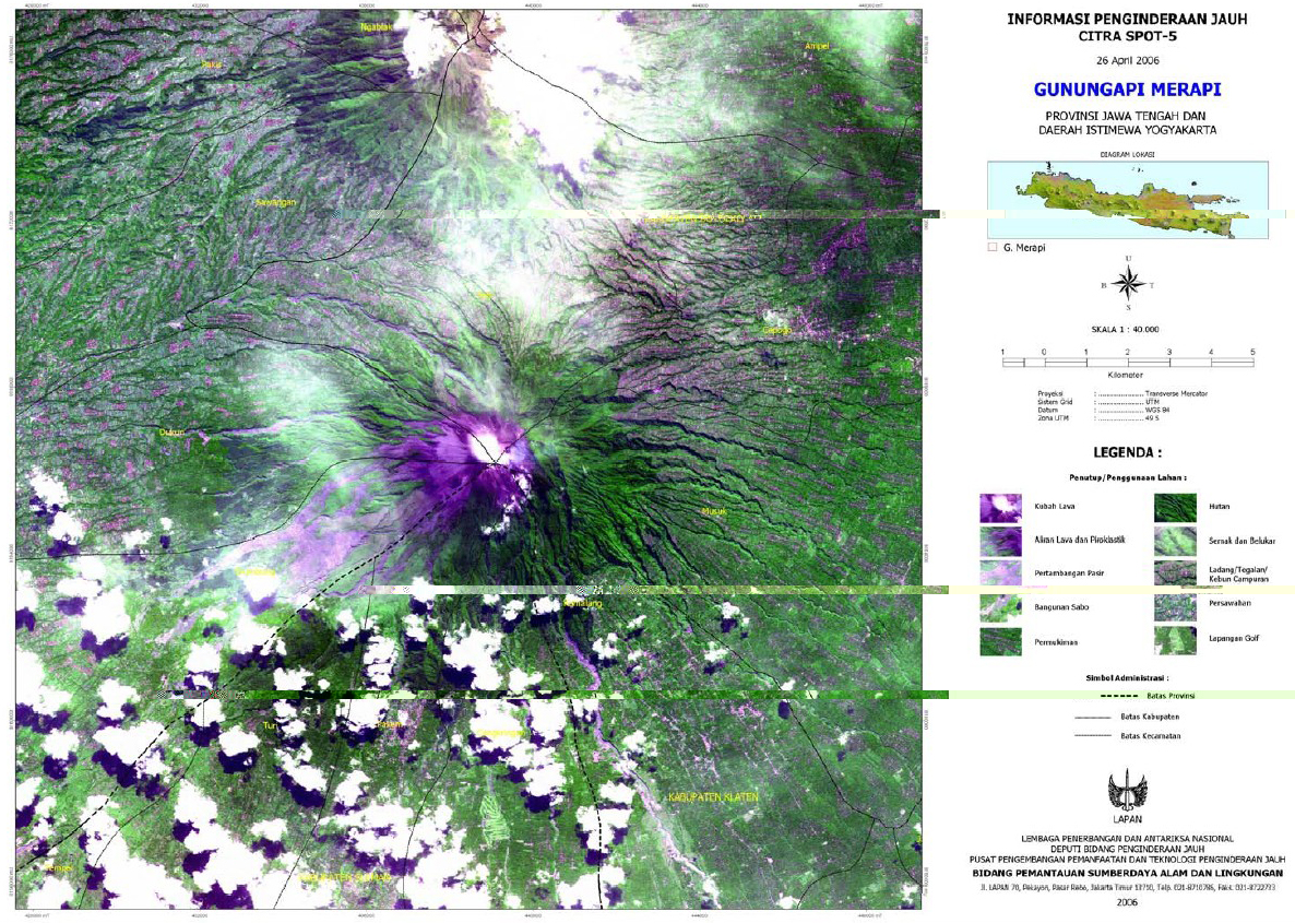 GEOGRAFI "Earth Education": PETA DAERAH BAHAYA LETUSAN GUNUNG MERAPI 2006