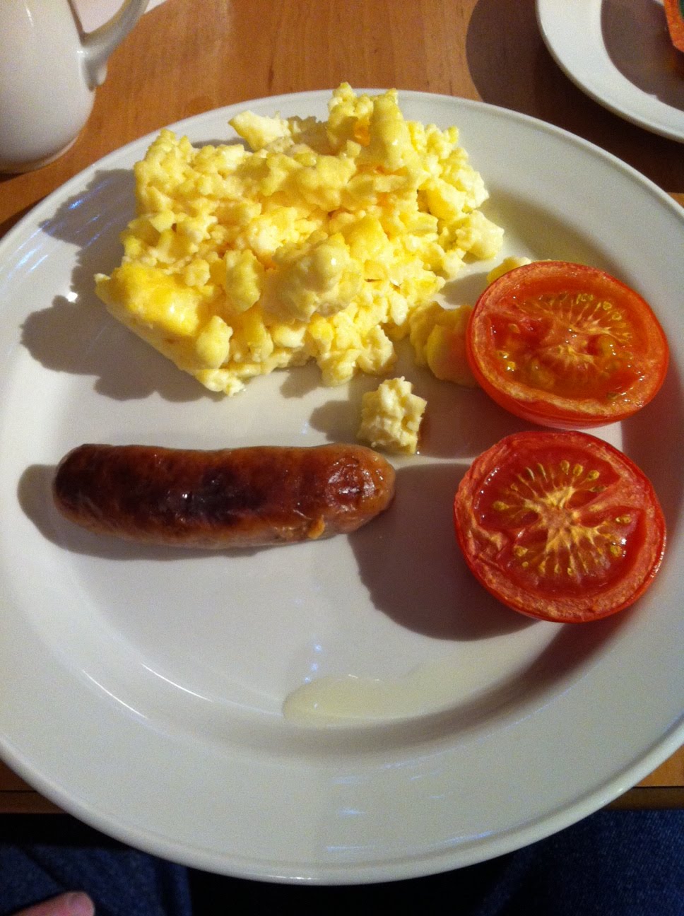 What I Eat: Hearty Scottish breakfast. Porridge followed by pork ...