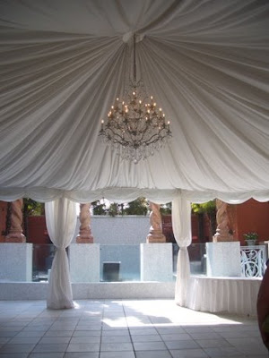 Tela's blog: We draped the tent and brought in beachy lounge ...