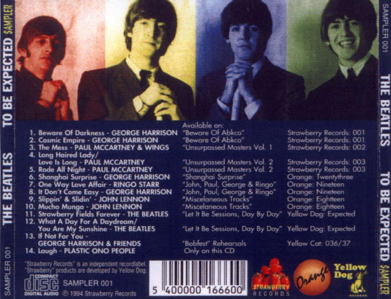 Beatles - 1969/1992 - Studio Outtakes and Rarities " To Be Expected ...