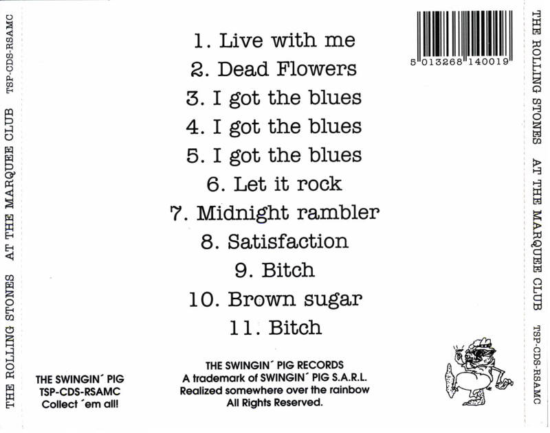 Rolling Stones - 1971-03-26 - Marquee Club London " At The Marquee Club ...