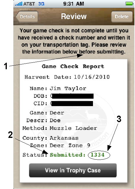 The Arkansas Bowhunter: Checking Deer with AGFC Iphone app.